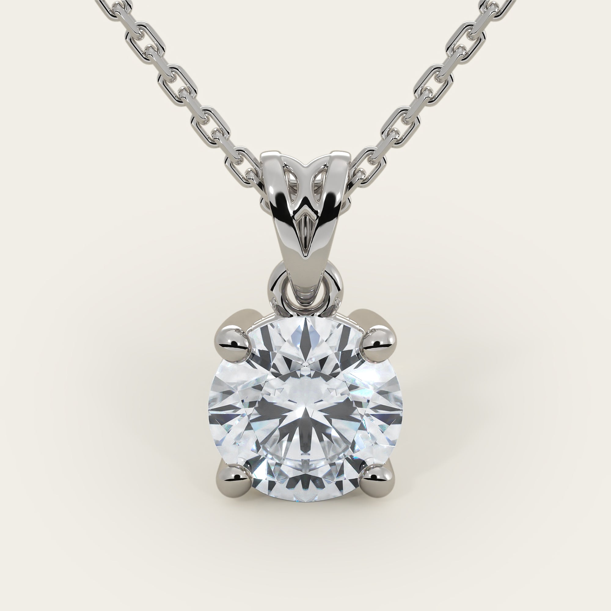 Round nackless - White gold – Kormon