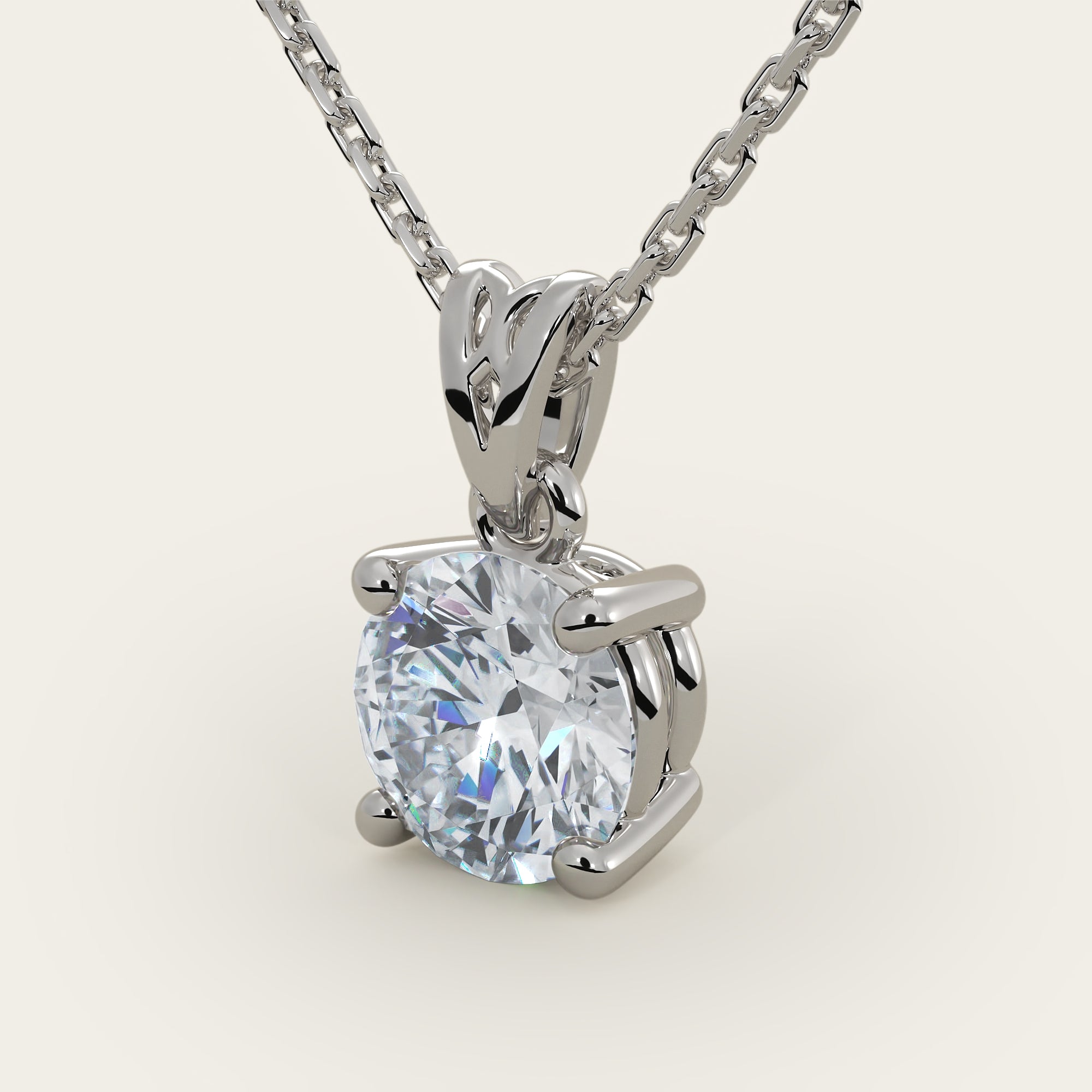 Round nackless - White gold – Kormon