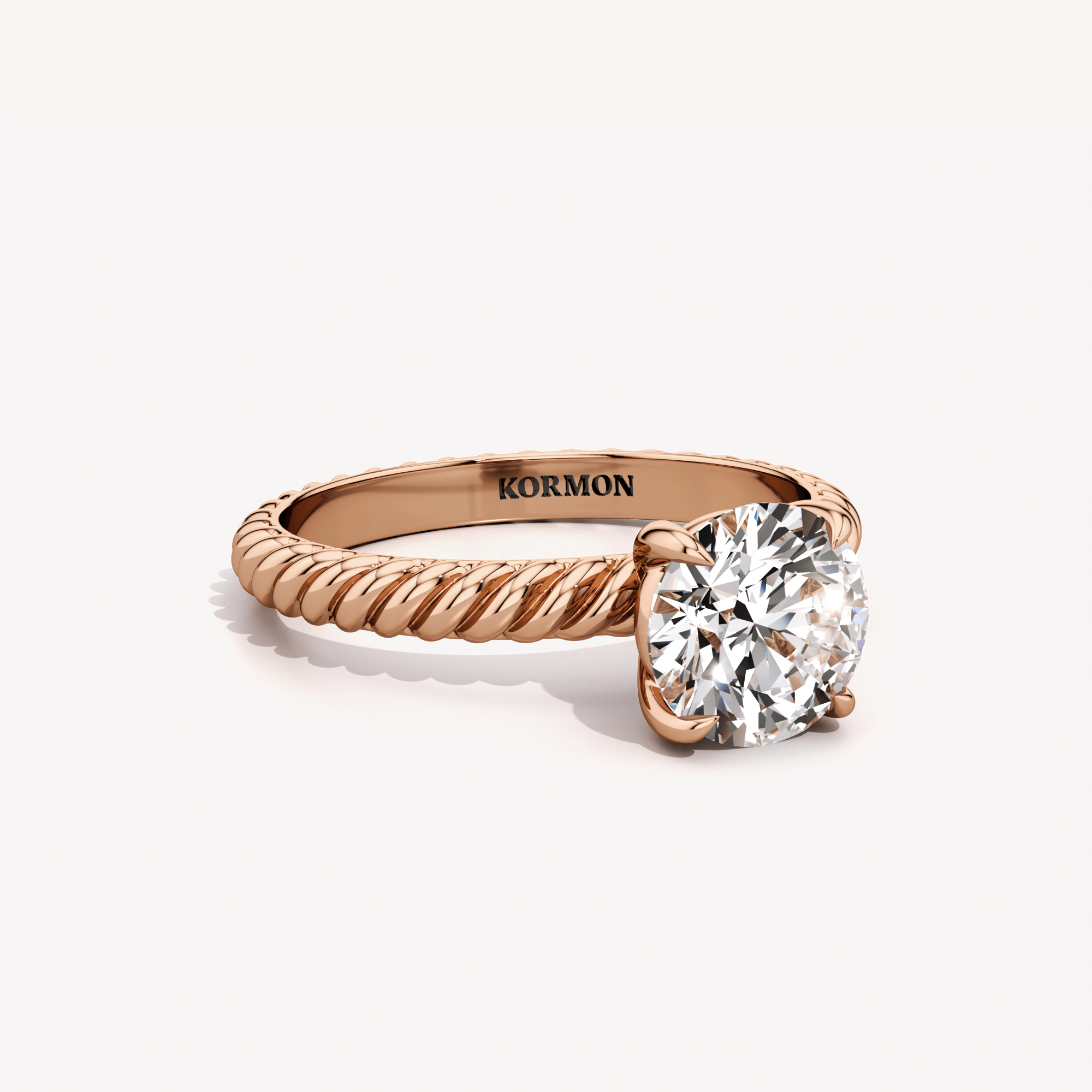 Celestial Engagement Ring Round - Rose Gold – Kormon