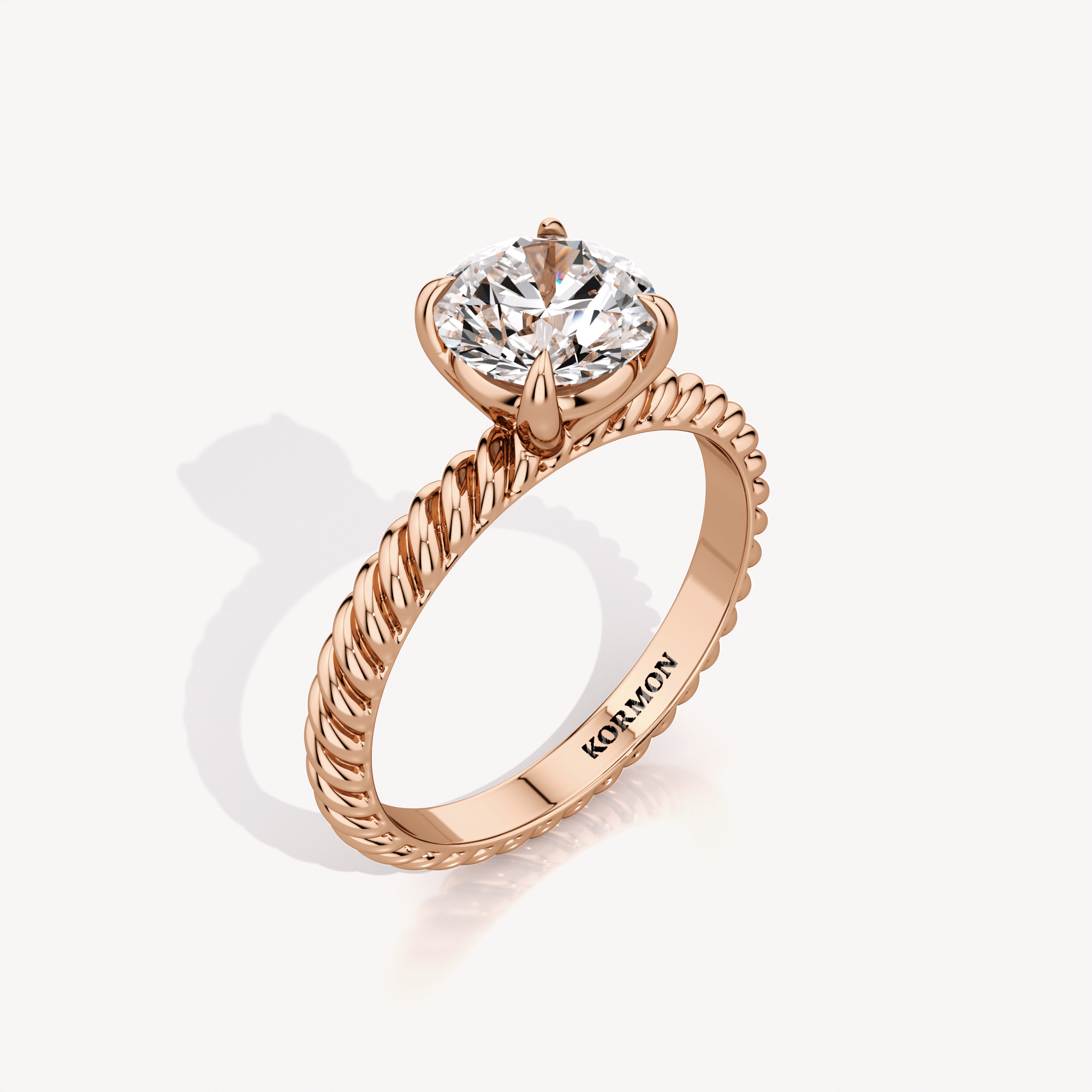 Celestial Engagement Ring Round - Rose Gold – Kormon