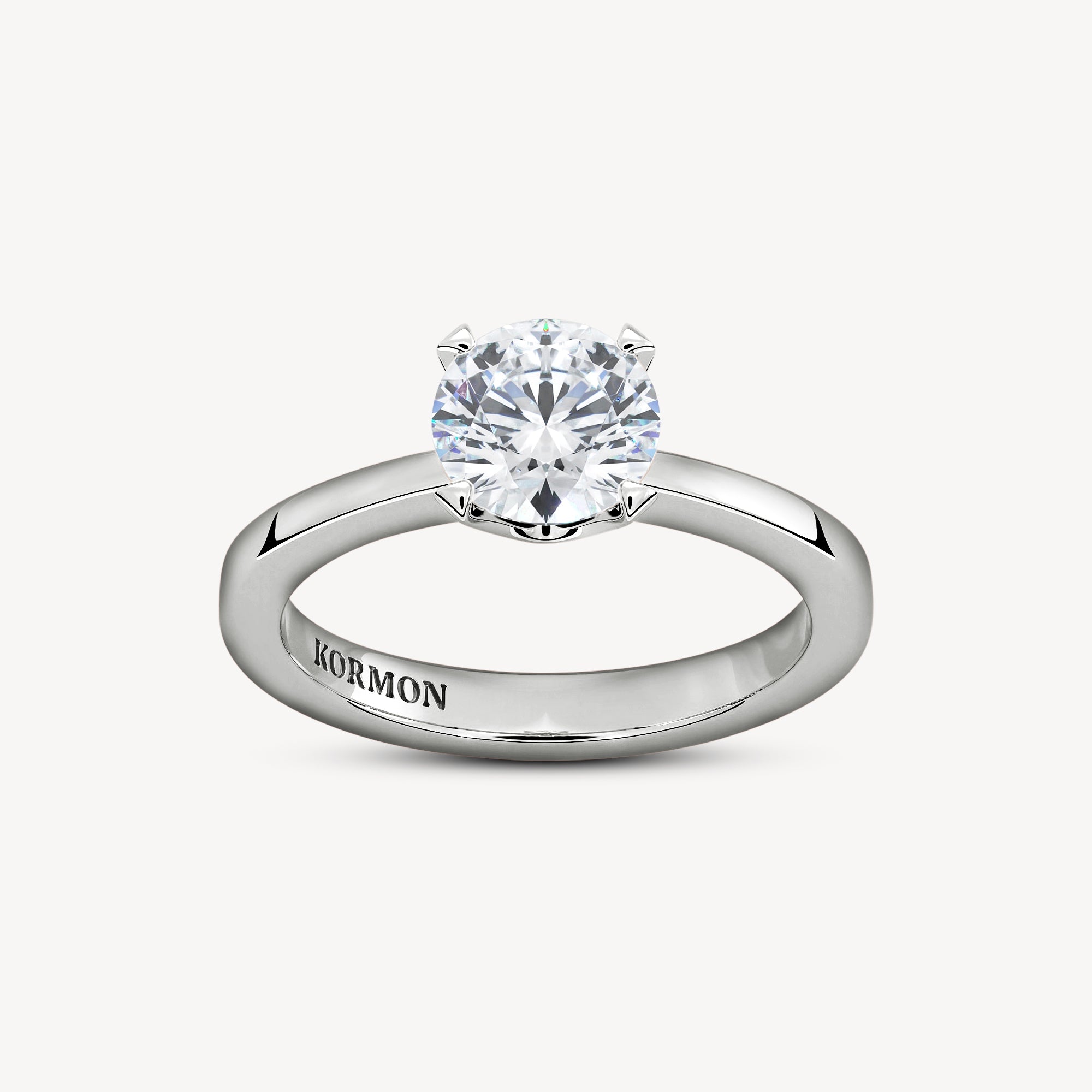 Classic Embrace Round - White Gold – Kormon